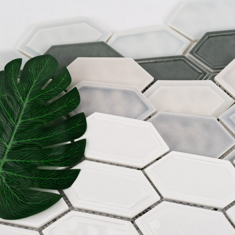 Leaf Shape Bathroom Hotel Backsplash Handmade Interior Kitchen Glass ...