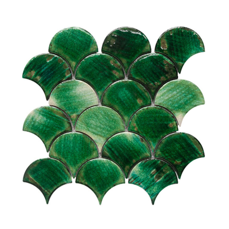 Fan Shaped Bathroom Hotel Backsplash Handmade Kitchen Mosaic Wall Tiles ...