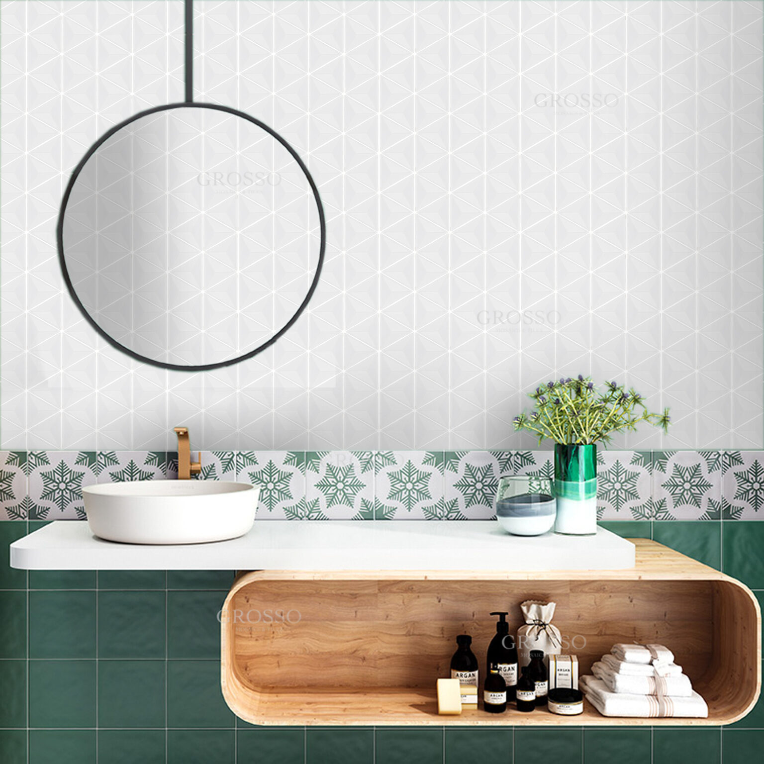 Glass triangular shape mosaic Chinese factory manufacture triangle wall ...