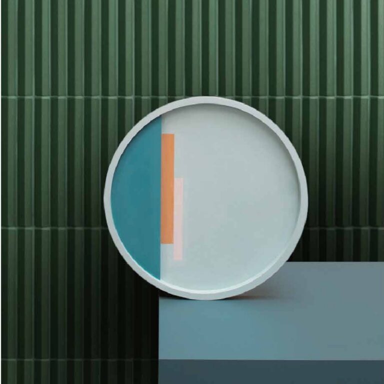 3D Green Long Column Design Art Ceramic Handmade Tile Interior Bathroom ...