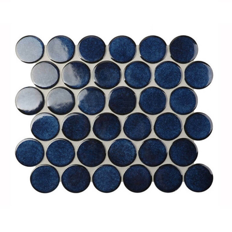 Ceramic porcelain Penny Round Tile Wall Green Emerald Mosaic tile For ...