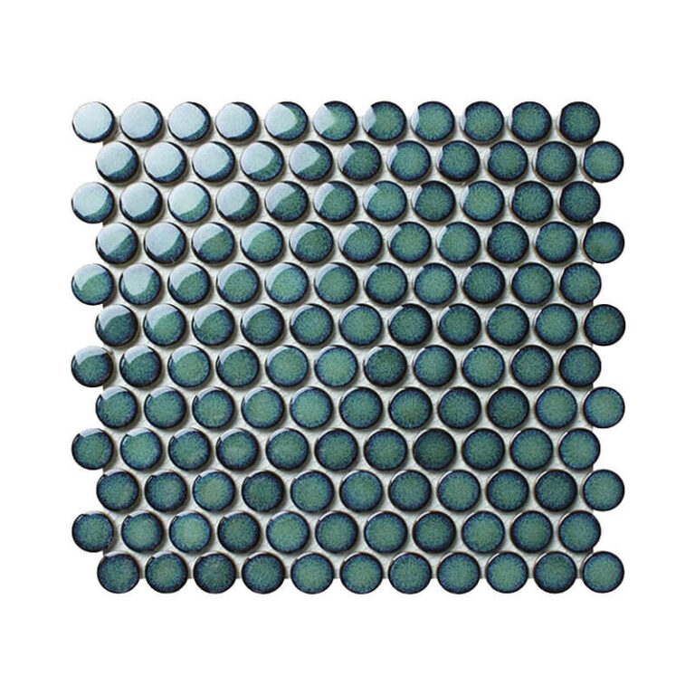 Ceramic porcelain Penny Round Tile Wall Green Emerald Mosaic tile For ...