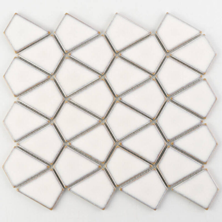 Classic Crystal Glazed Porcelain Diamond Shape Irregular Mosaic Tile