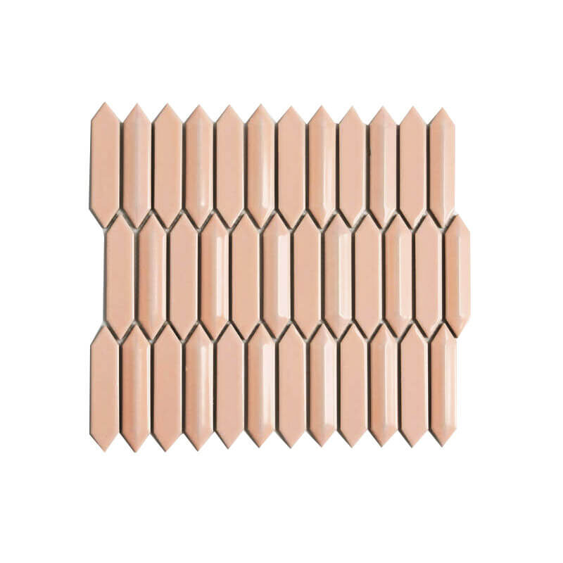 Elongated 3D Hexagon Mosaic Tiles with Glossy Glaze For Bathroom ...