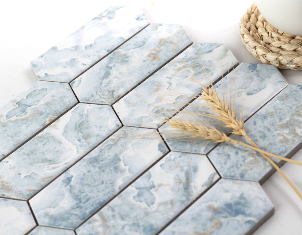 Marble Hexagon Tile Shape Porcelain Wall Decorative Mosaic Tile