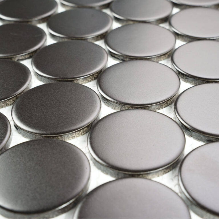 Big penny round shape ceramic mosaic tile kitchen restaurant bathroom ...